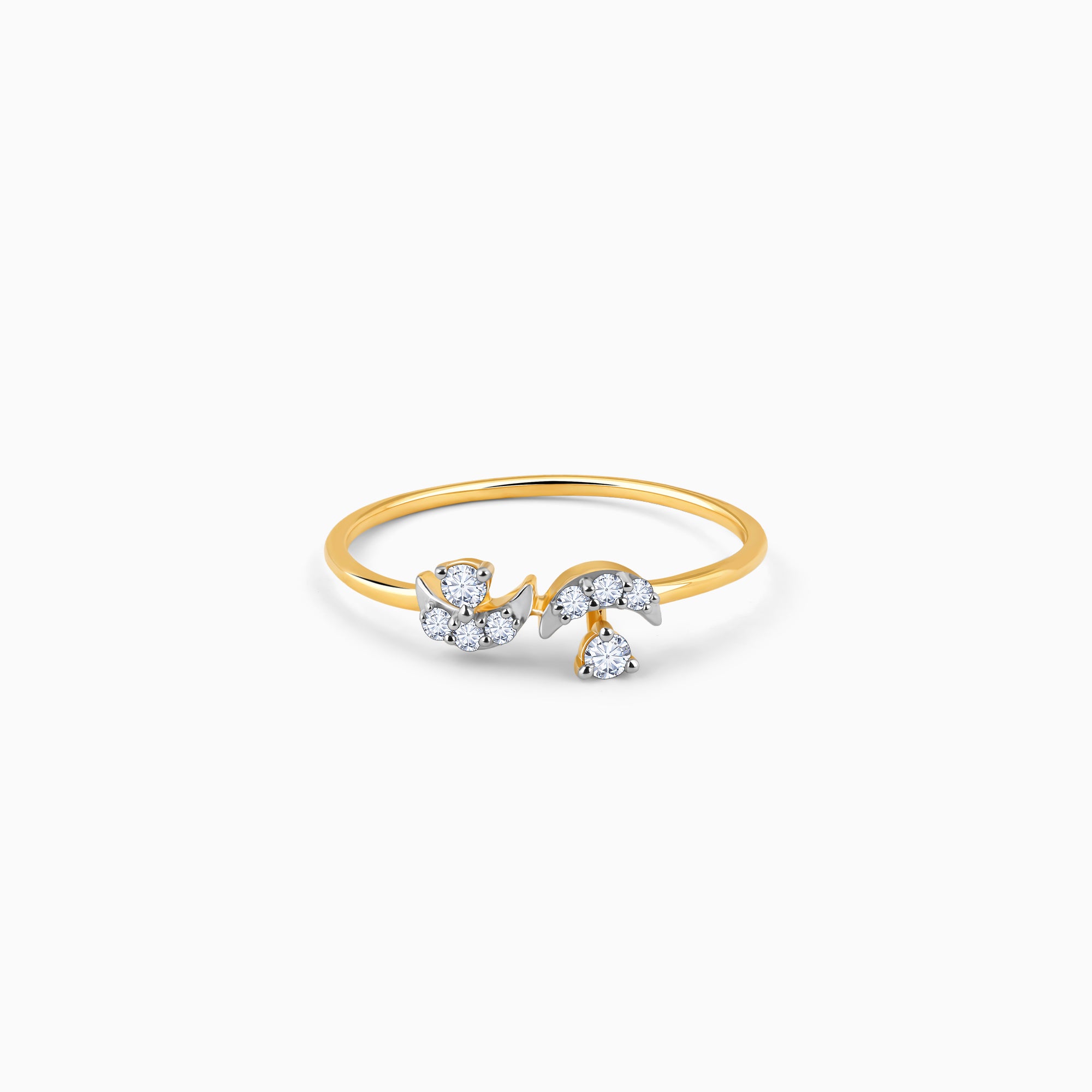 Lab grown diamond Ring| Gold Nima Diamond Ring – Heer by GIVA