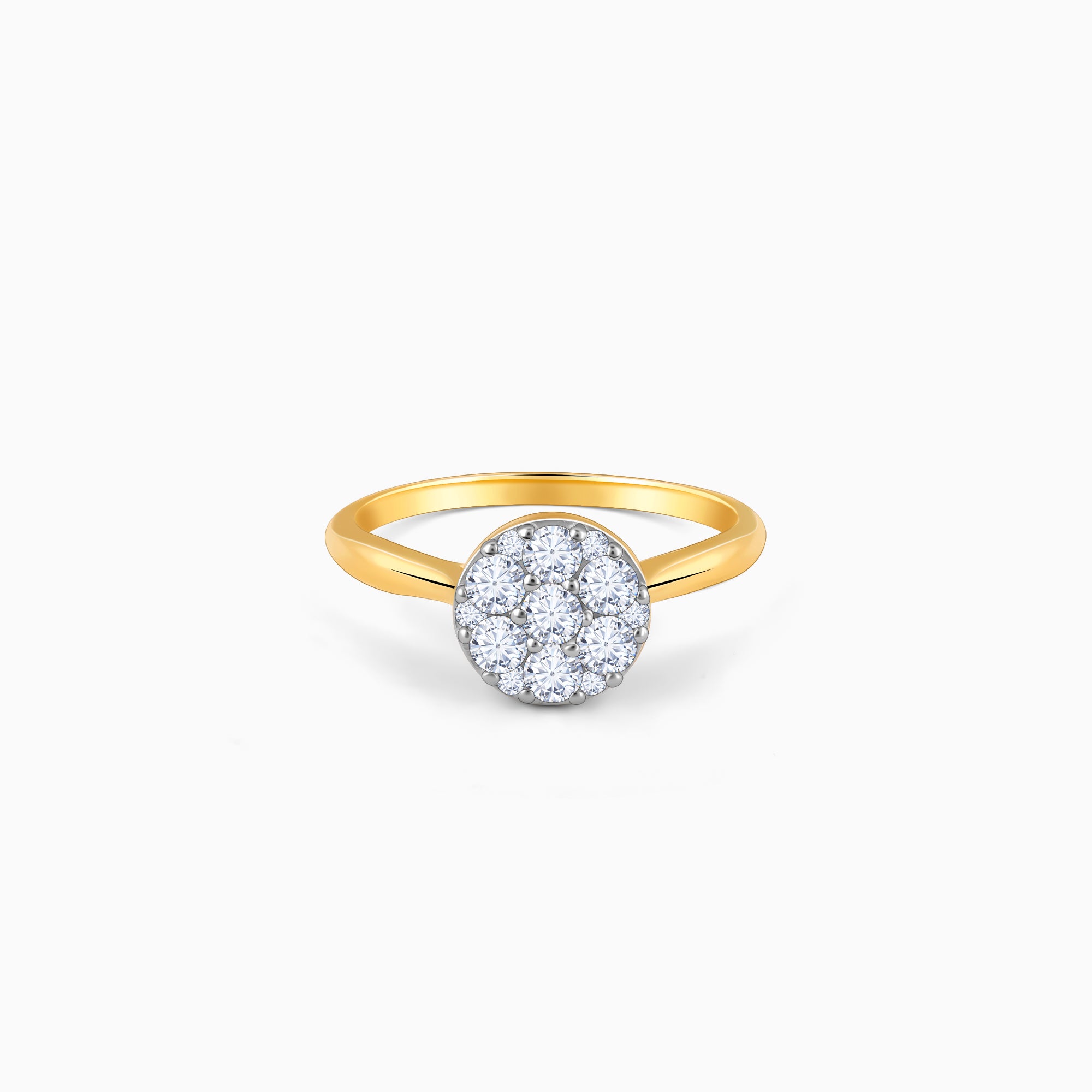 Gold Dew Drop Diamond Ring – Heer by GIVA