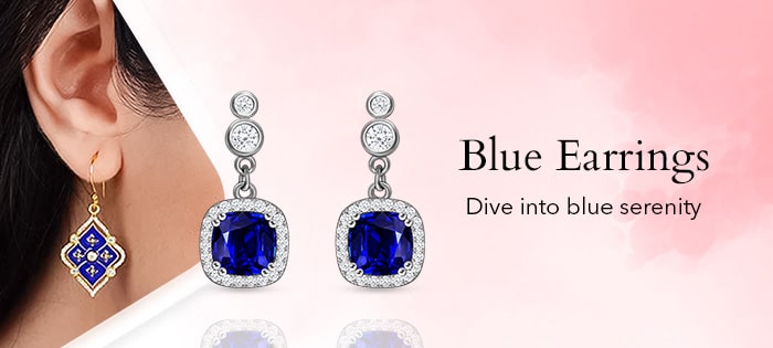 Buy Trendy Blue Earrings Online | Stylish Designs – GIVA