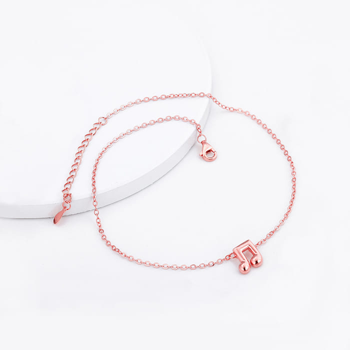 Rose Gold Musical Note Anklet – GIVA