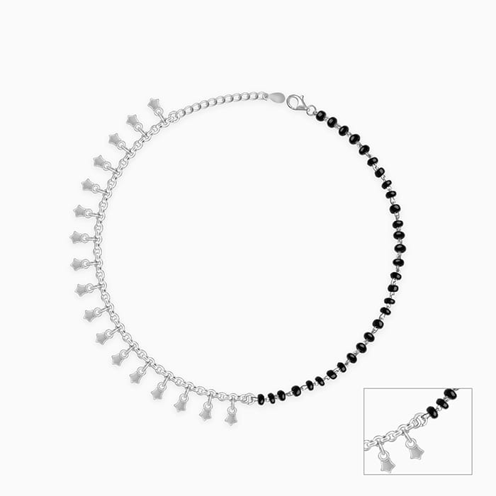 Silver Unique Vibe Anklet – GIVA Jewellery