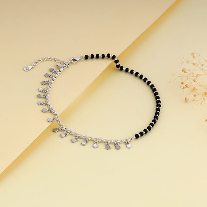 Silver Unique Vibe Anklet – GIVA Jewellery