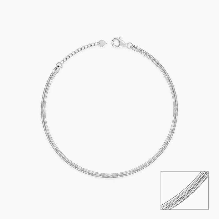 Silver Silver Aura Anklet – GIVA