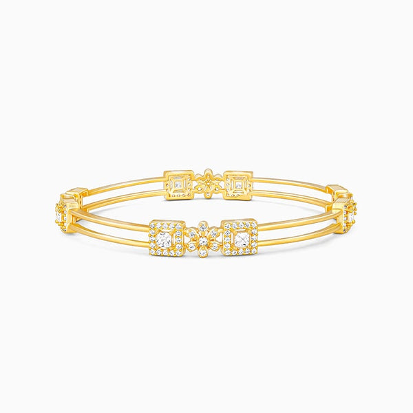 Purchase Golden Square Bloom Bangle Online | GIVA Jewellery – GIVA
