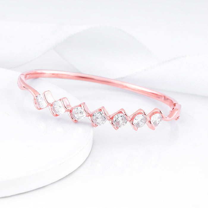 Rose Gold Zircon Order of Opulence Bangle Bracelet – GIVA Jewellery