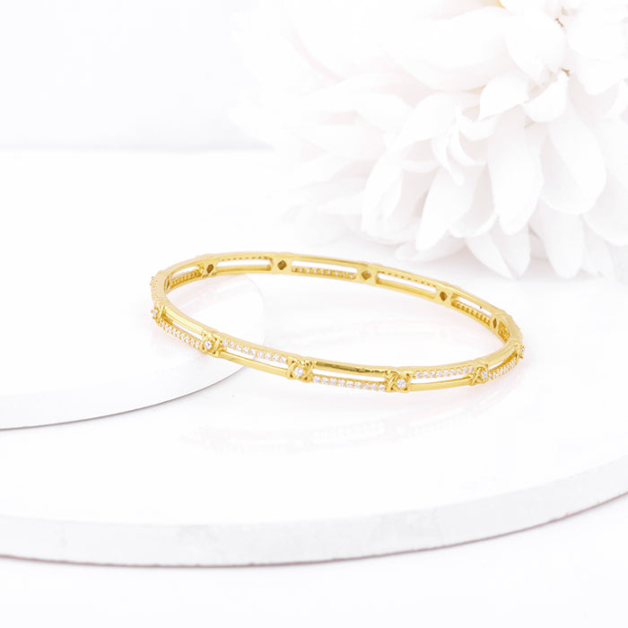 Golden Dual Line Bangle – GIVA Jewellery