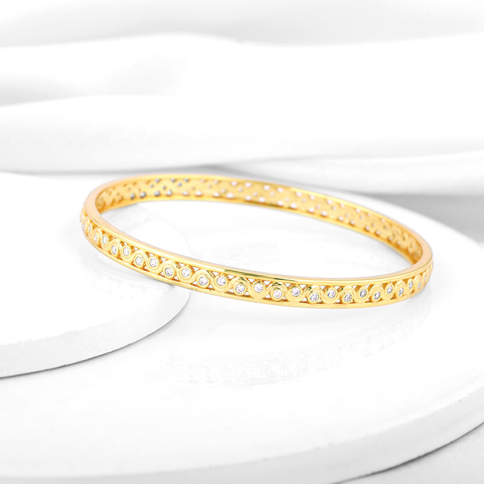 Golden Wavy Bangle – GIVA Jewellery