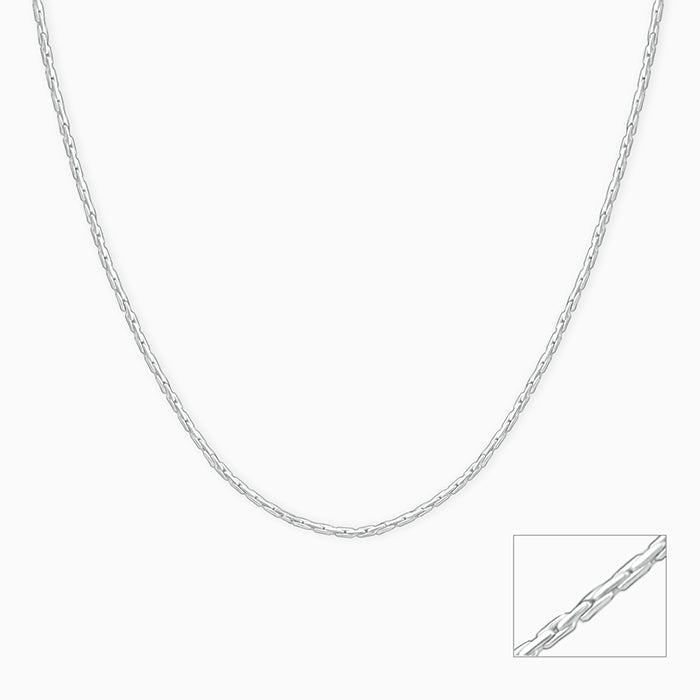 Silver Elongated Box Chain | GIVA Jewellery – GIVA