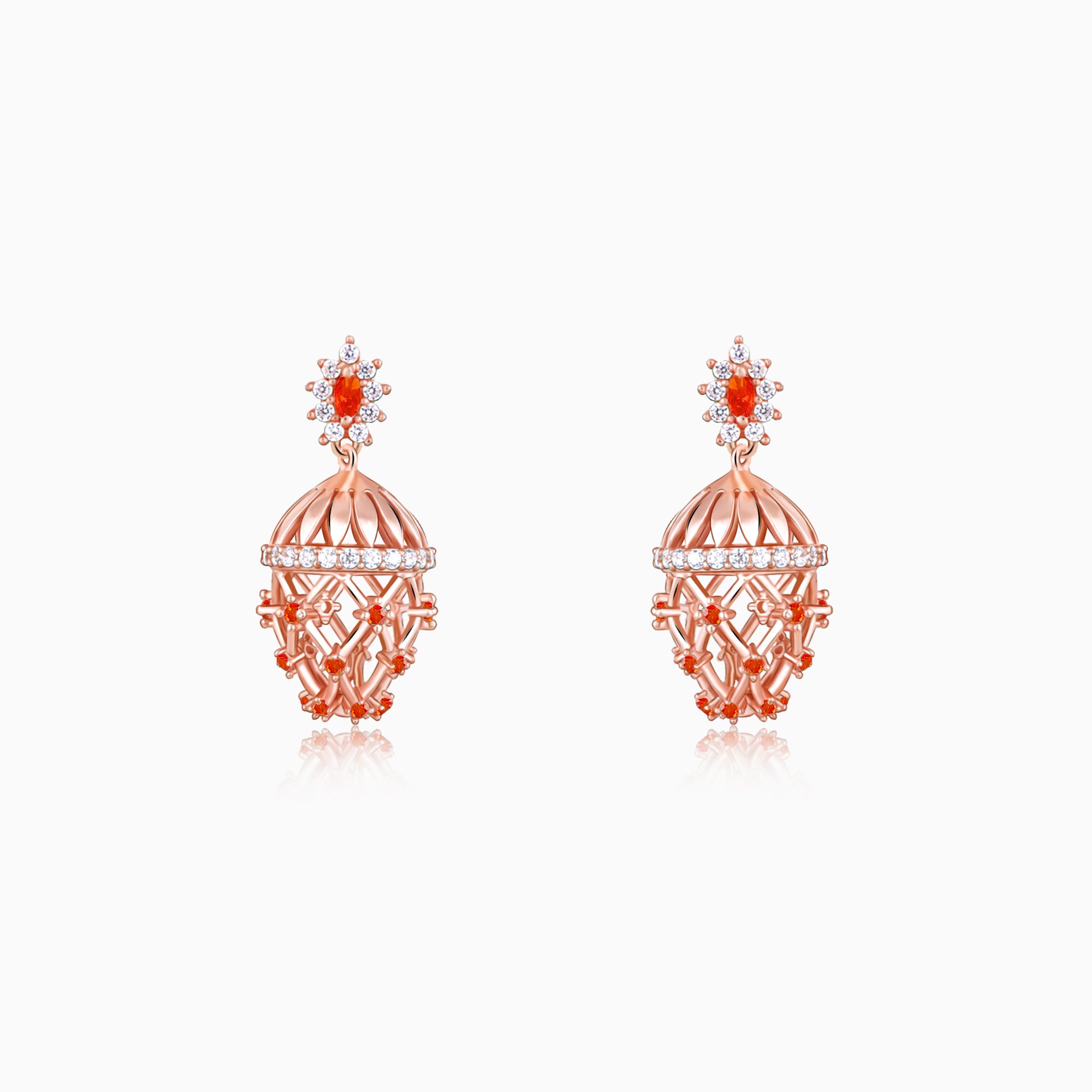Rose Gold Amaterasu Earrings – GIVA