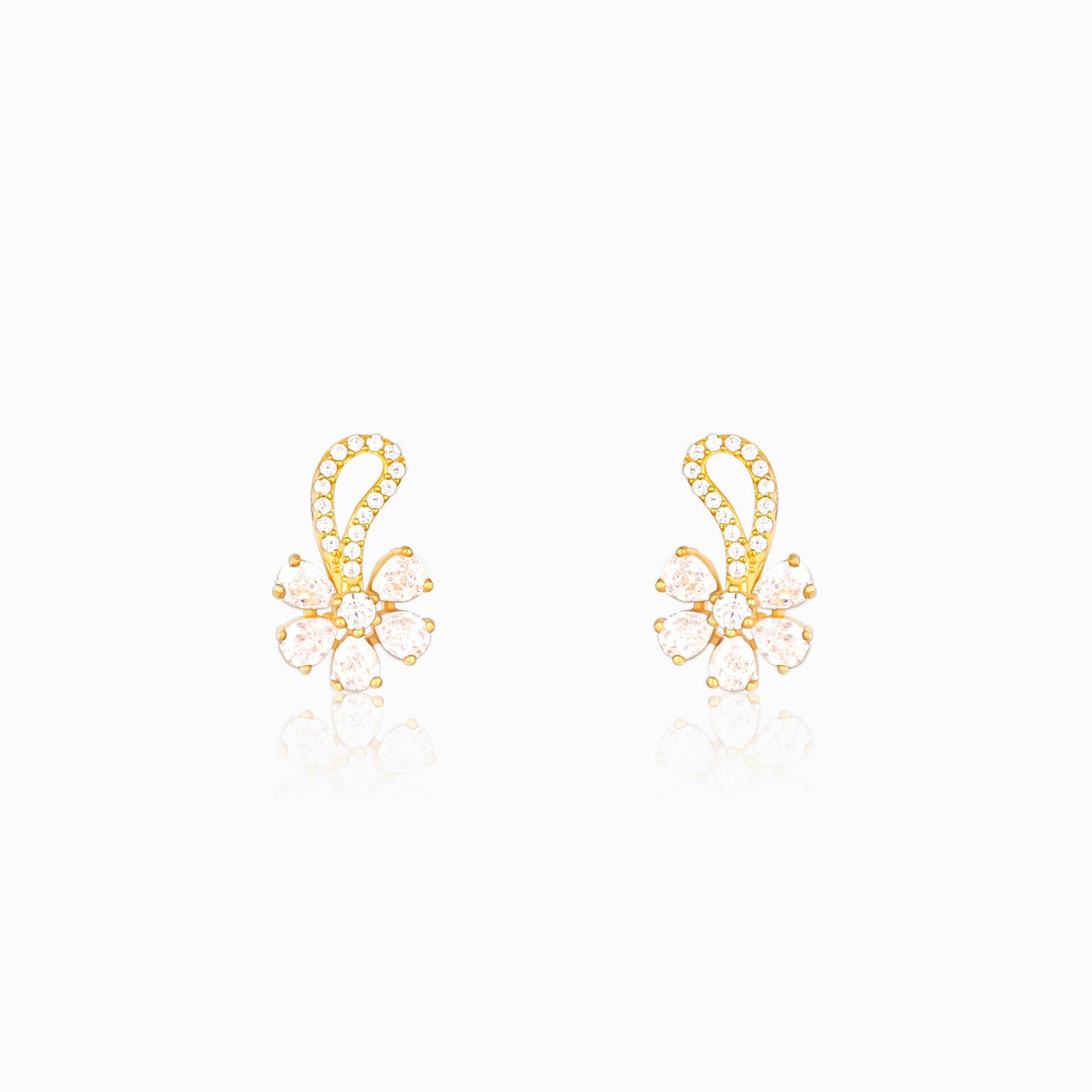 Purchase Golden White Floral Damsel Earrings Online | GIVA Jewellery – GIVA