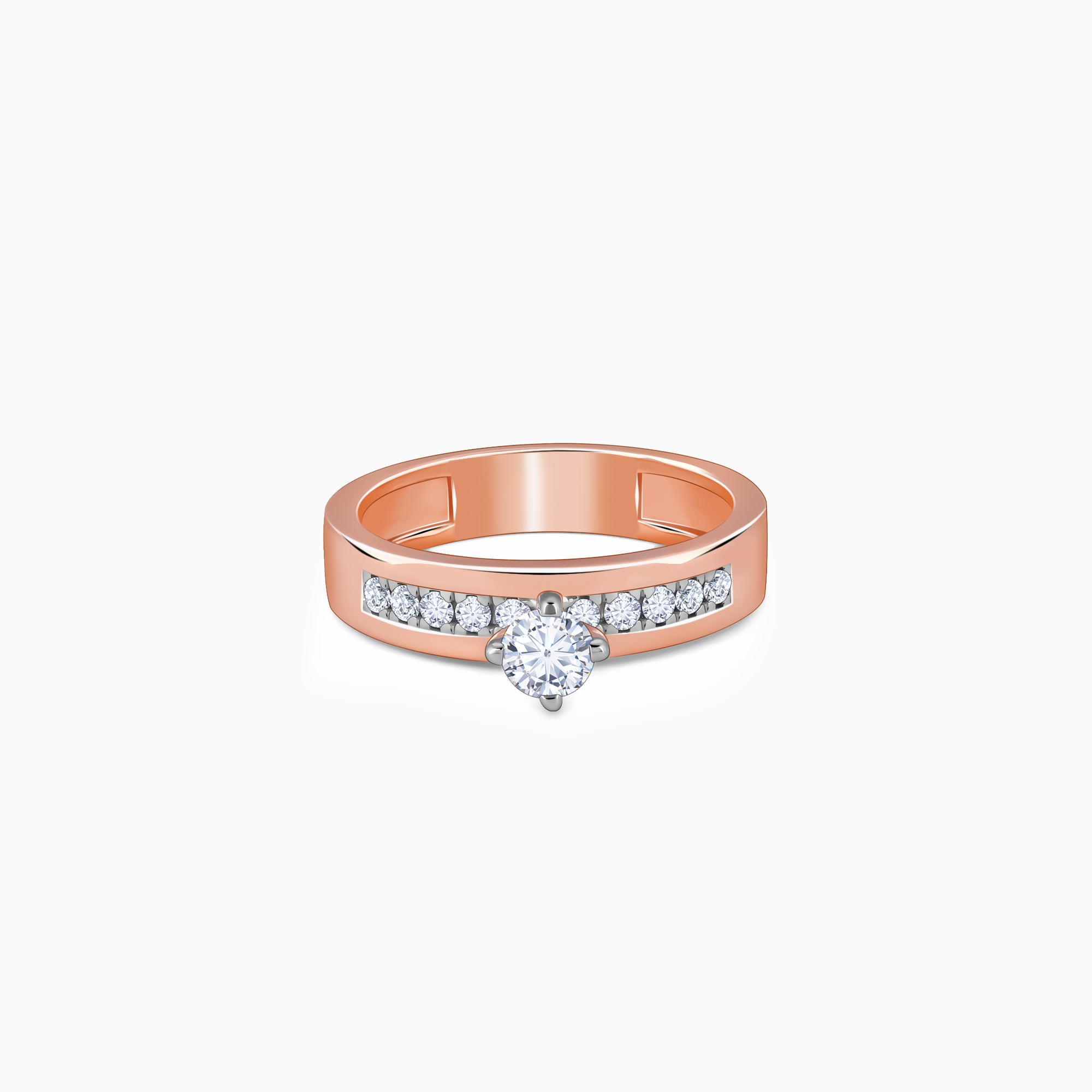 Rose Gold Smitten Solitaire Lab Grown Diamond Ring – Heer by GIVA