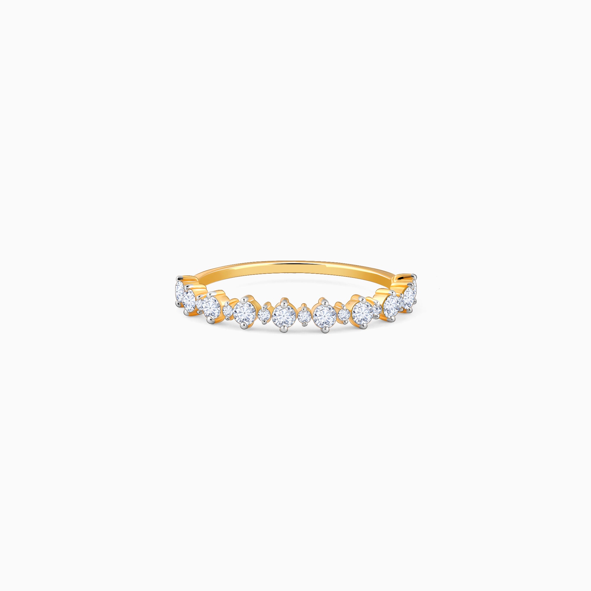 Gold Exemplar Diamond Ring – Heer by GIVA