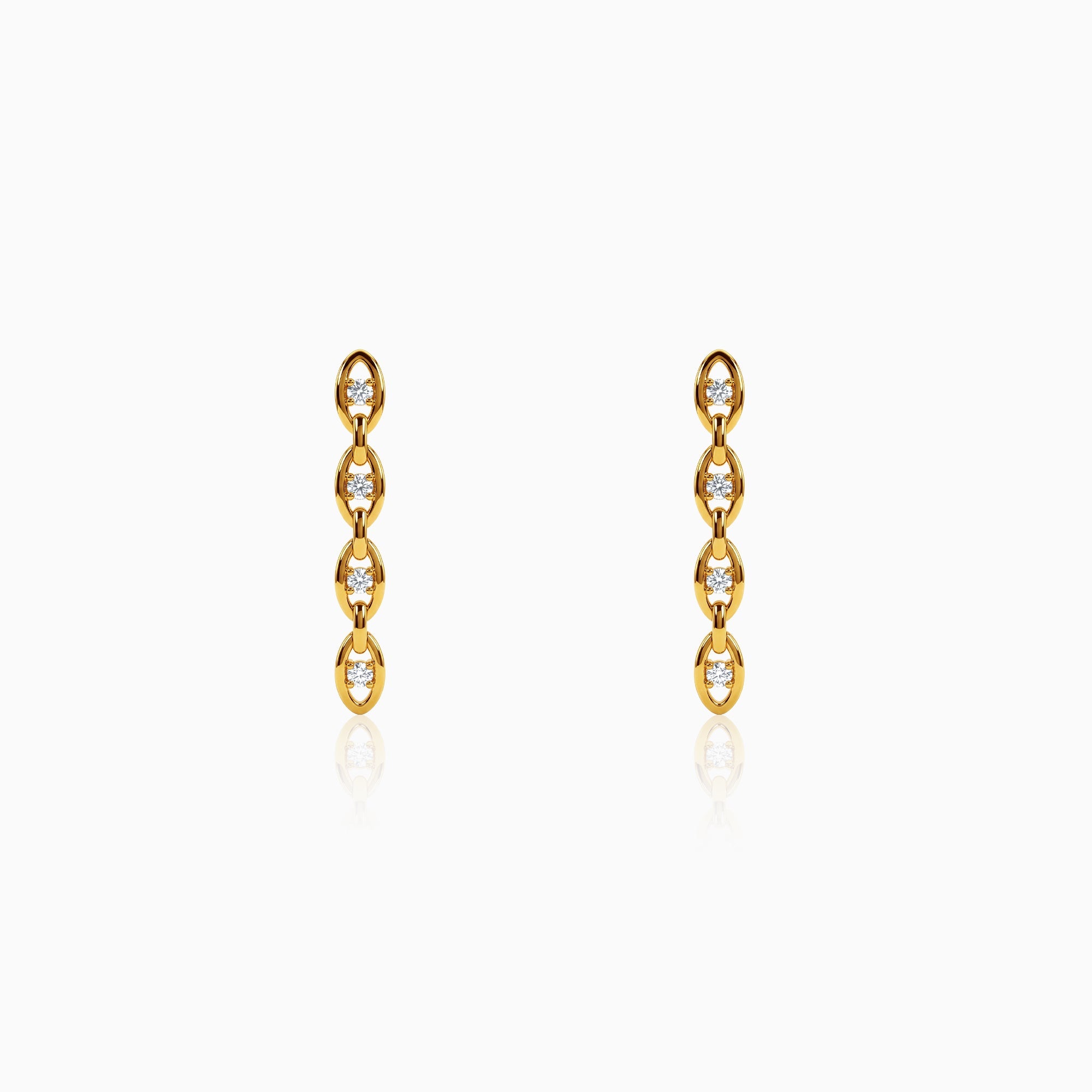 Gold Luminous Veil Lab Grown Diamond Earrings – Heer by GIVA