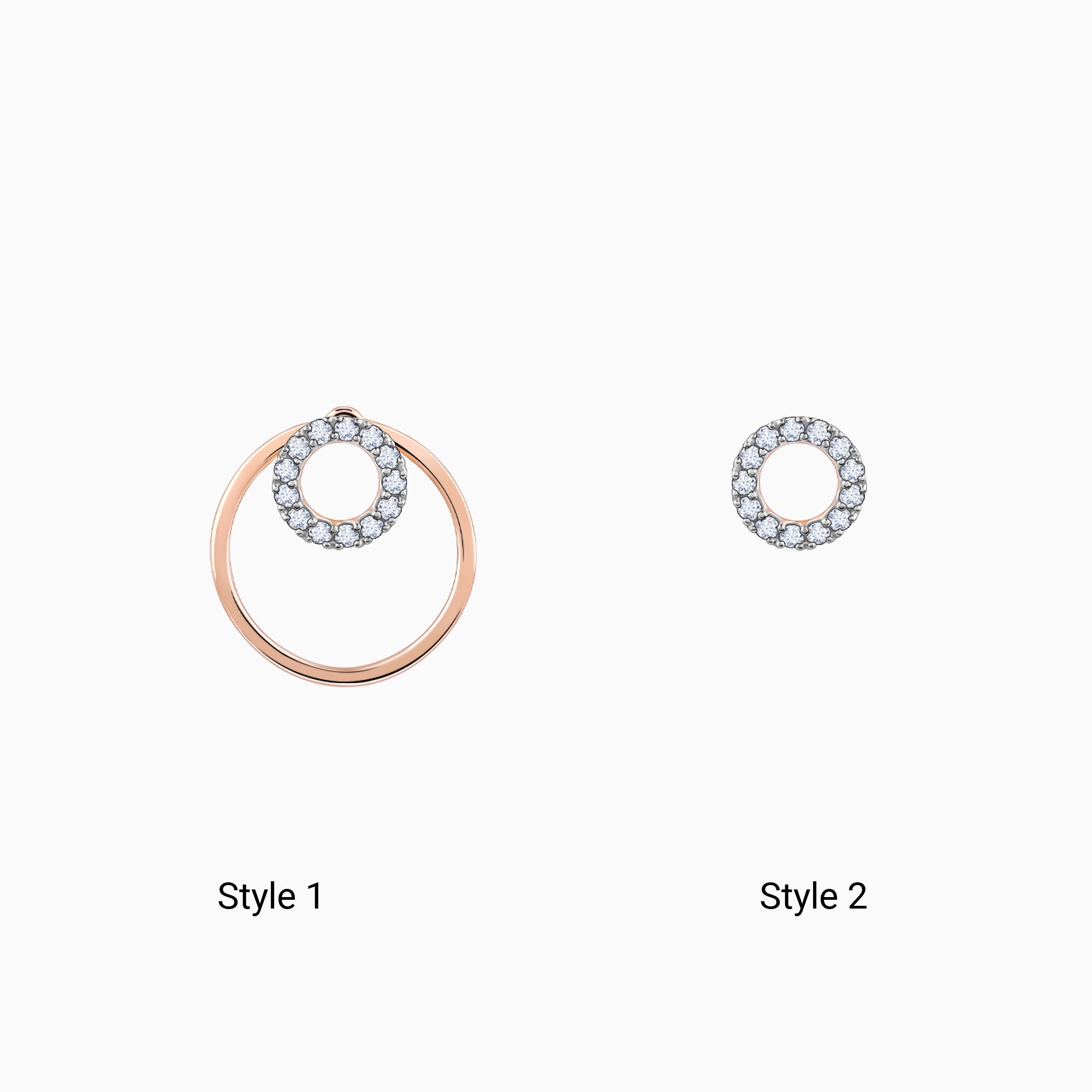 Rose Gold Bold & Bae Convertible Diamond Earrings – Heer by GIVA