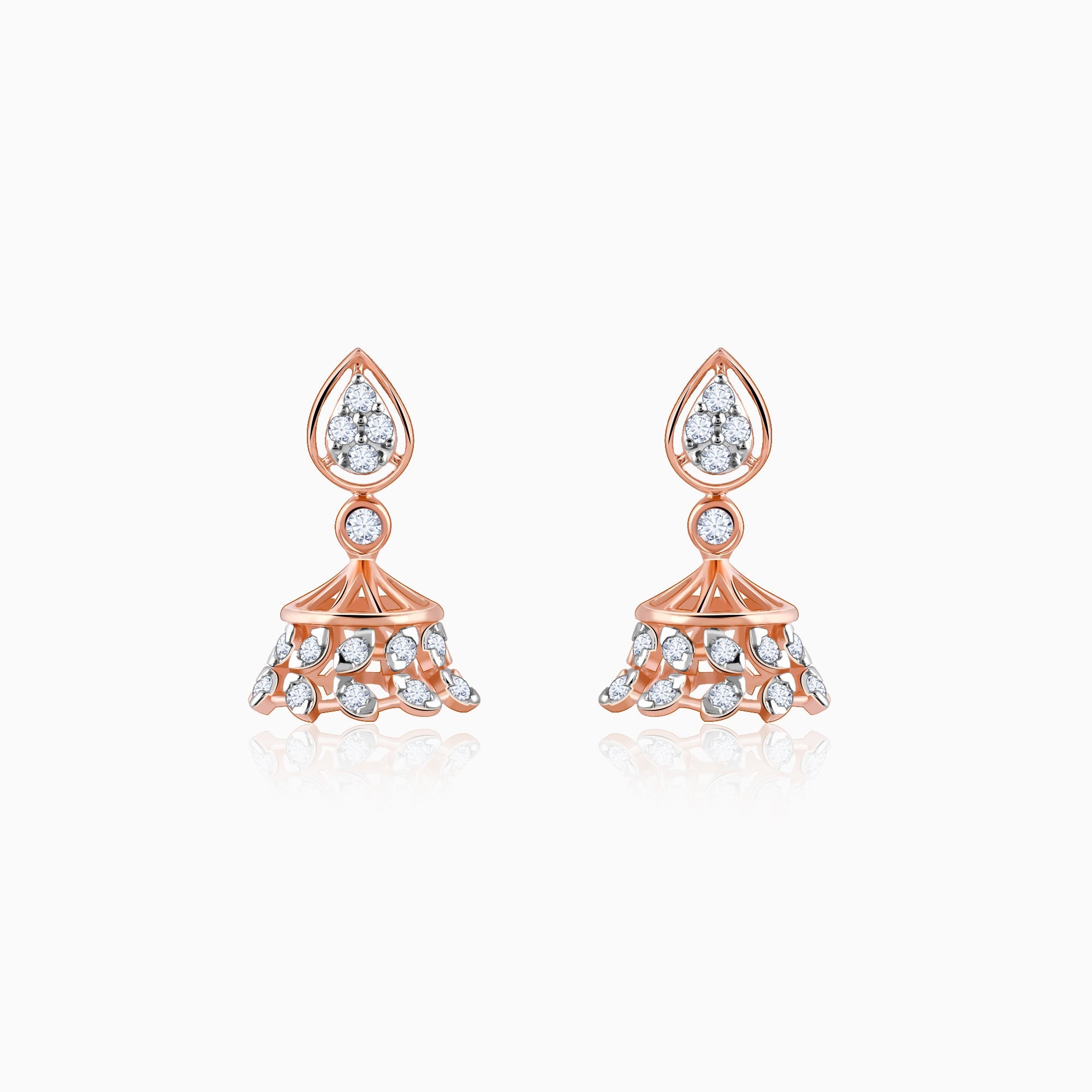 Shop Gold Luma Diamond Earrings – Heer by GIVA