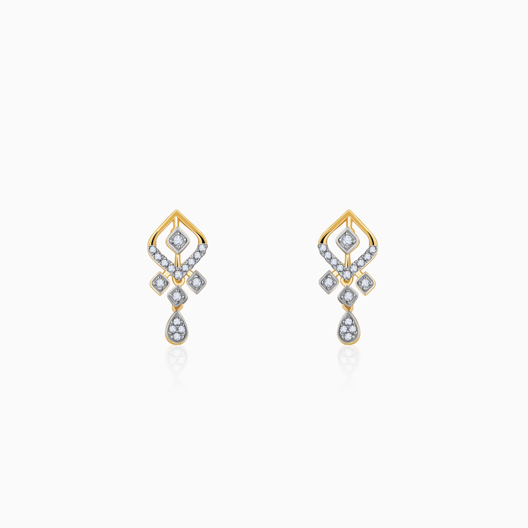 Buy Gold Glow Getters Diamond Earrings Online | GIVA Jewellers – Heer ...
