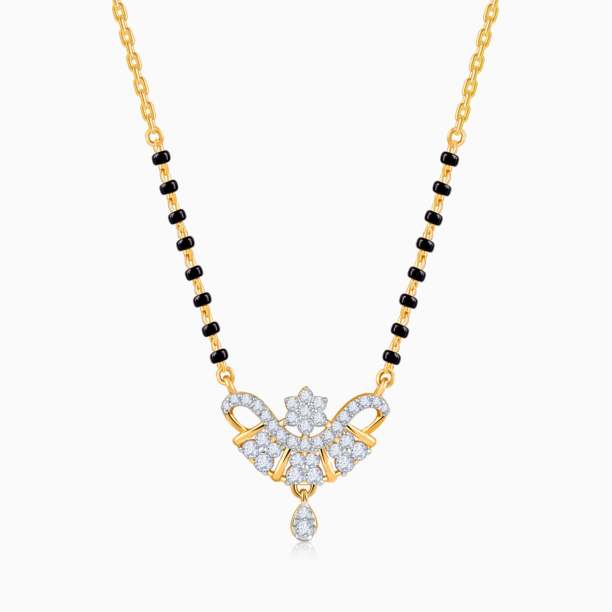 Gold Chitra Lab Grown Diamond Mangalsutra – Heer by GIVA