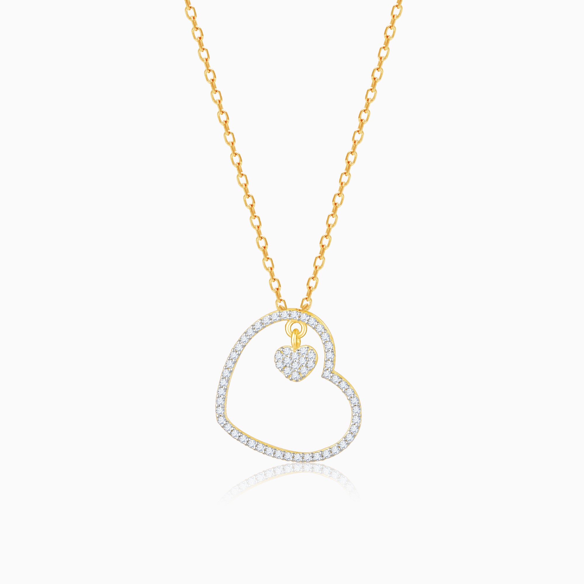 Gold Beloved Simplicity Diamond Pendant – Heer by GIVA