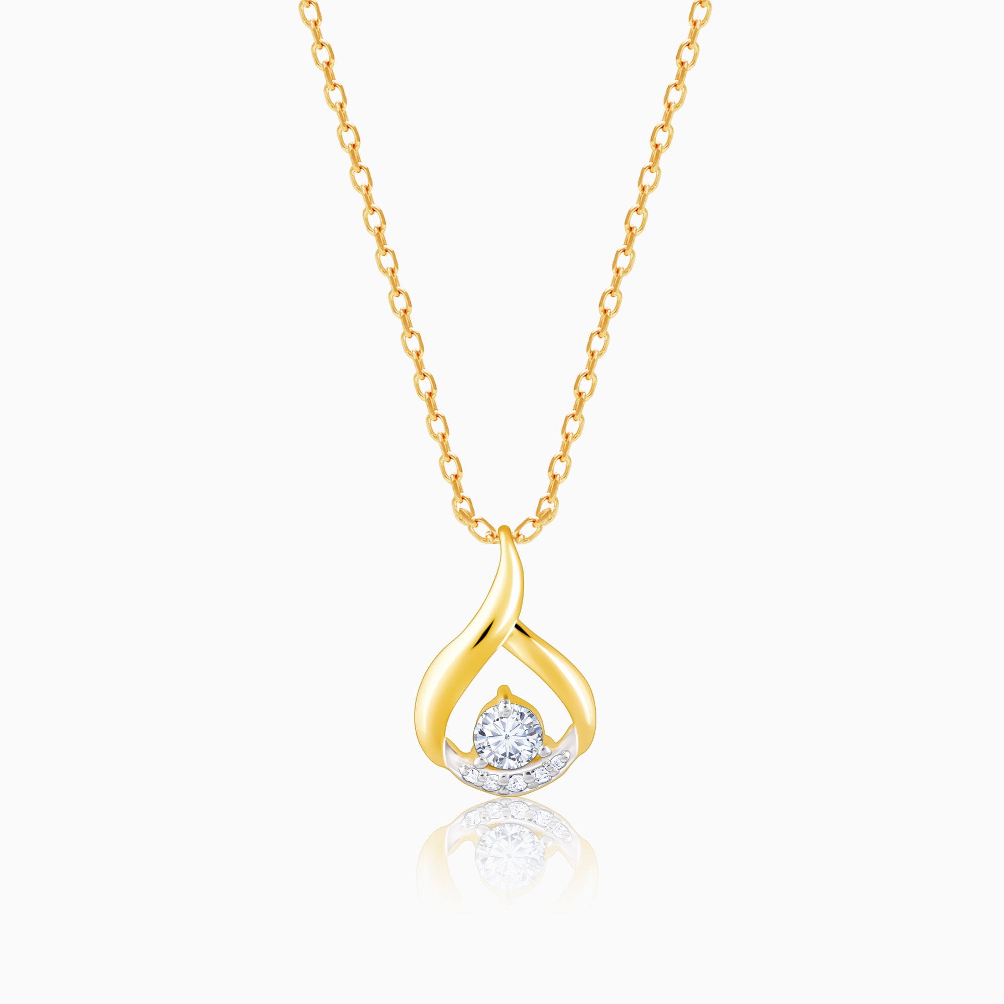 Gold Mystique Bloom Diamond Pendant I GIVA Jewellery – Heer by GIVA