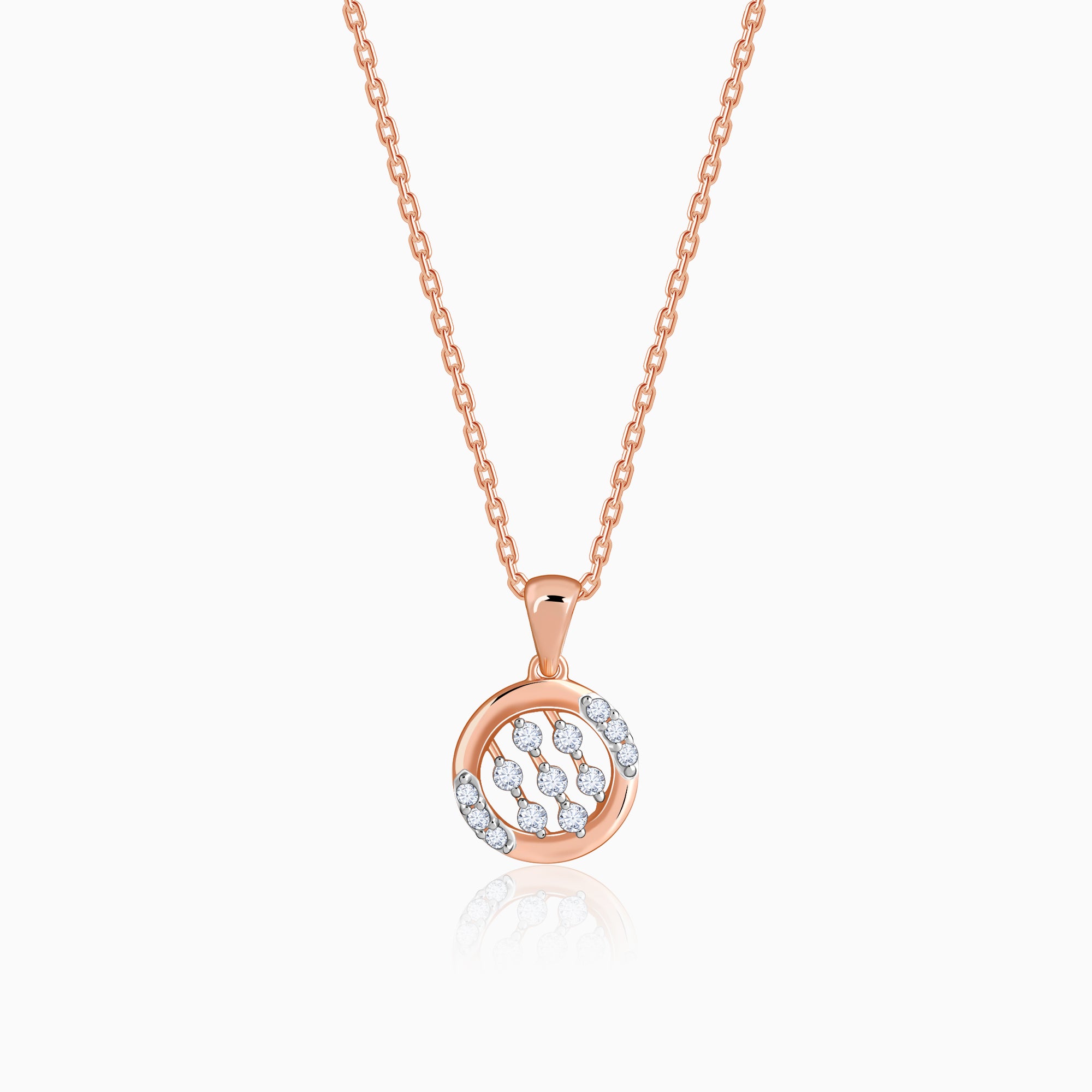 Rose Gold Cocoon Lab Grown Diamond Pendant – Heer by GIVA