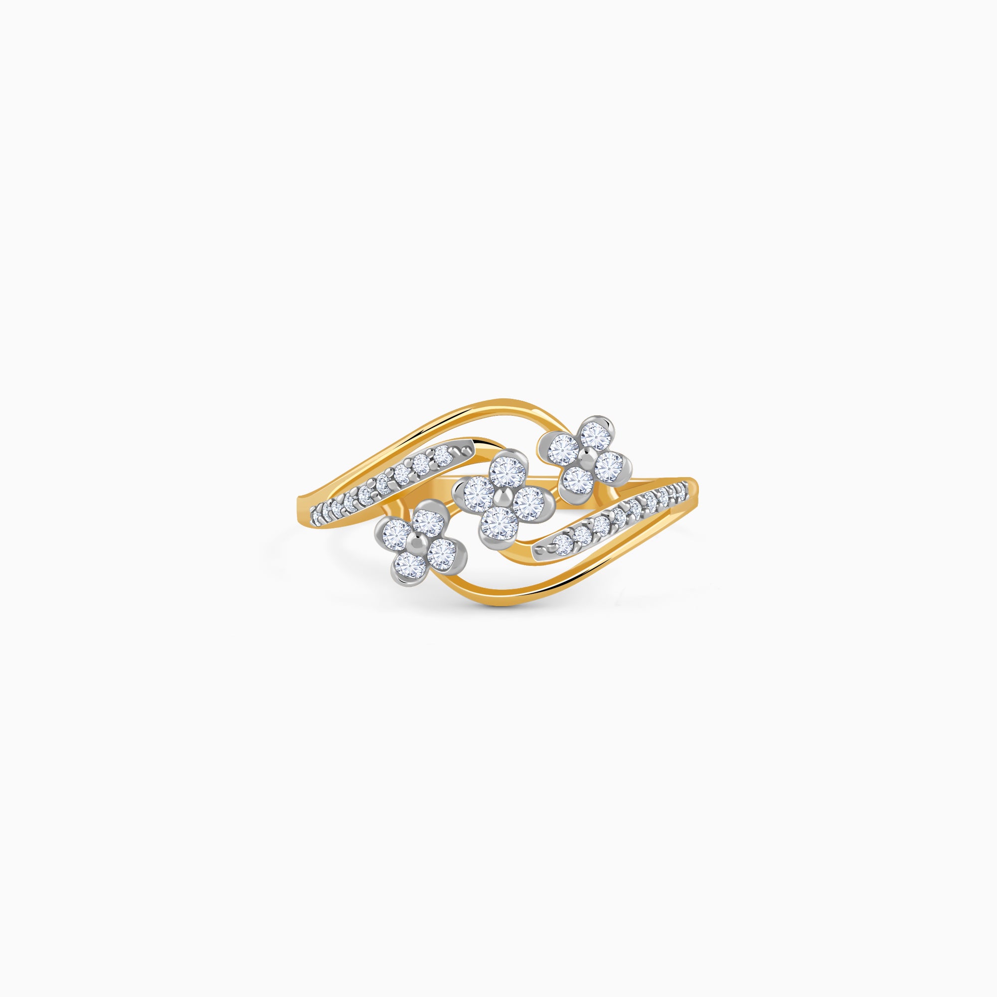 Gold Bloom Lab Grown Diamond Ring – Heer by GIVA