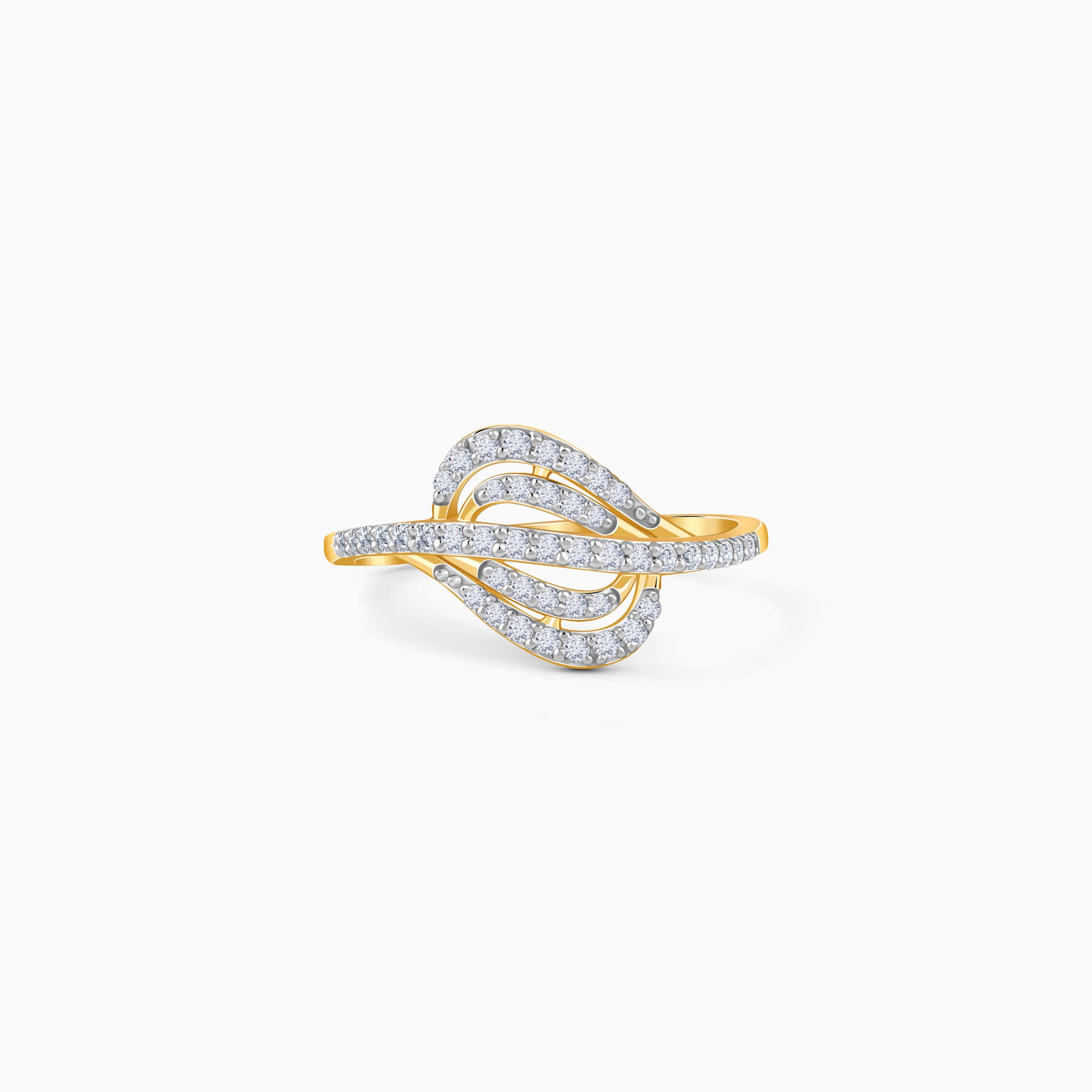 Gold Sassy Lab Grown Diamond Ring – Heer by GIVA