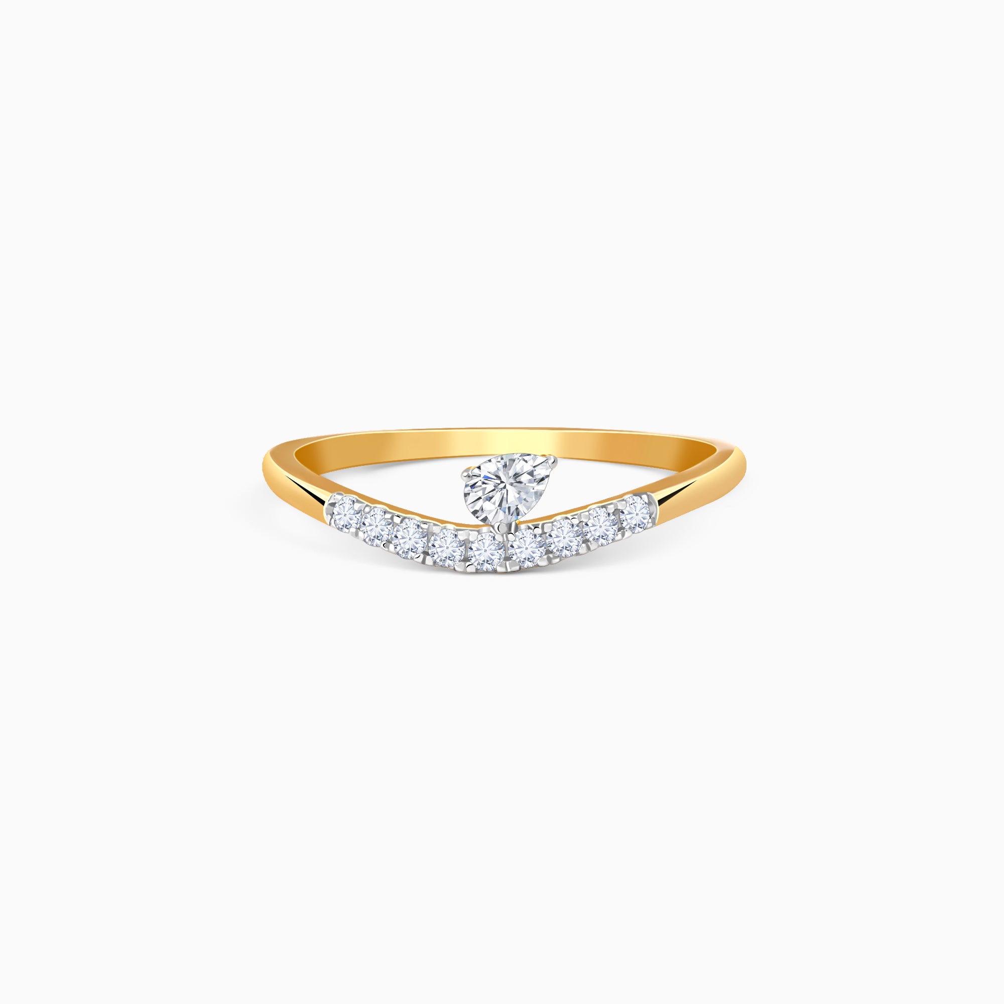 Gold Shine Love Lab Grown Diamond Ring – Heer by GIVA