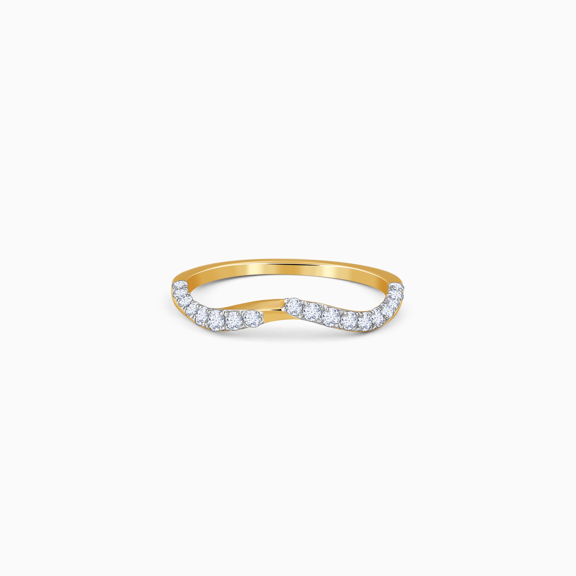 Gold Pristine Set Lab Grown Diamond Ring – Heer by GIVA