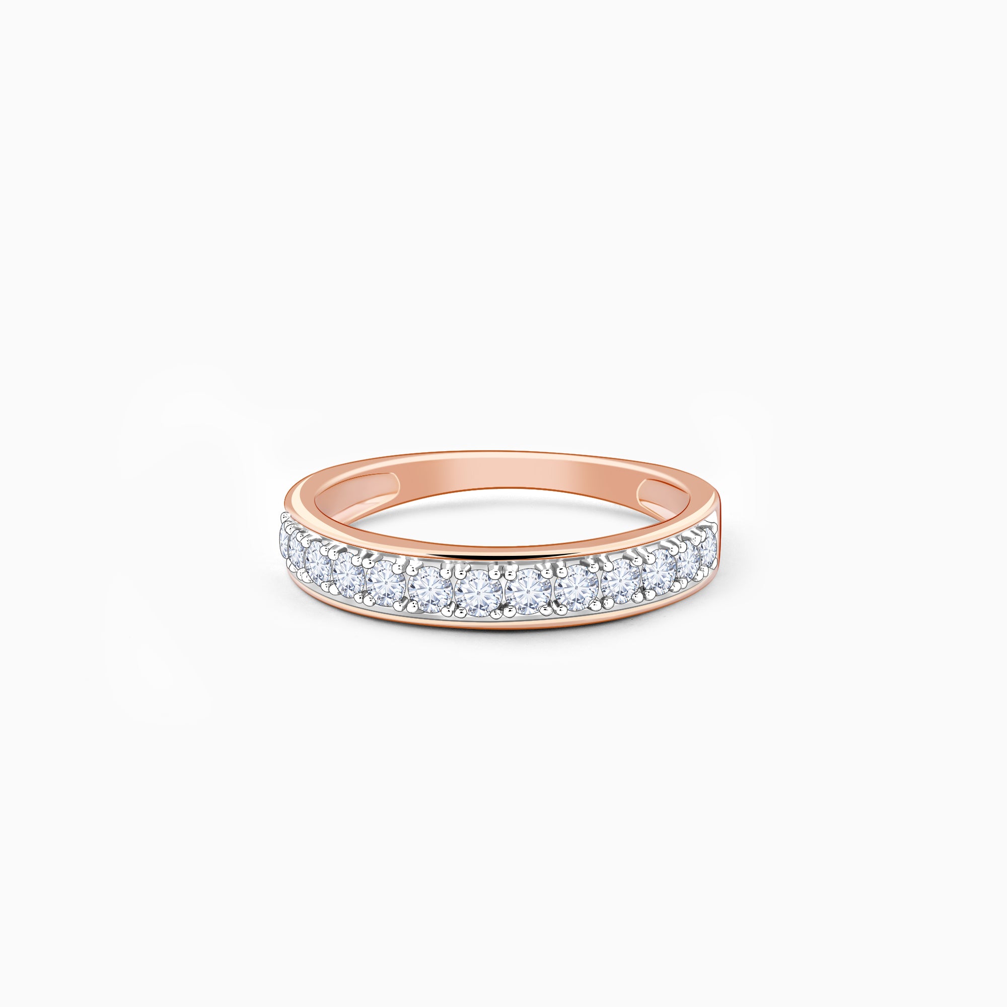 Rose Gold Elegant Engagement Diamond Ring – Heer by GIVA