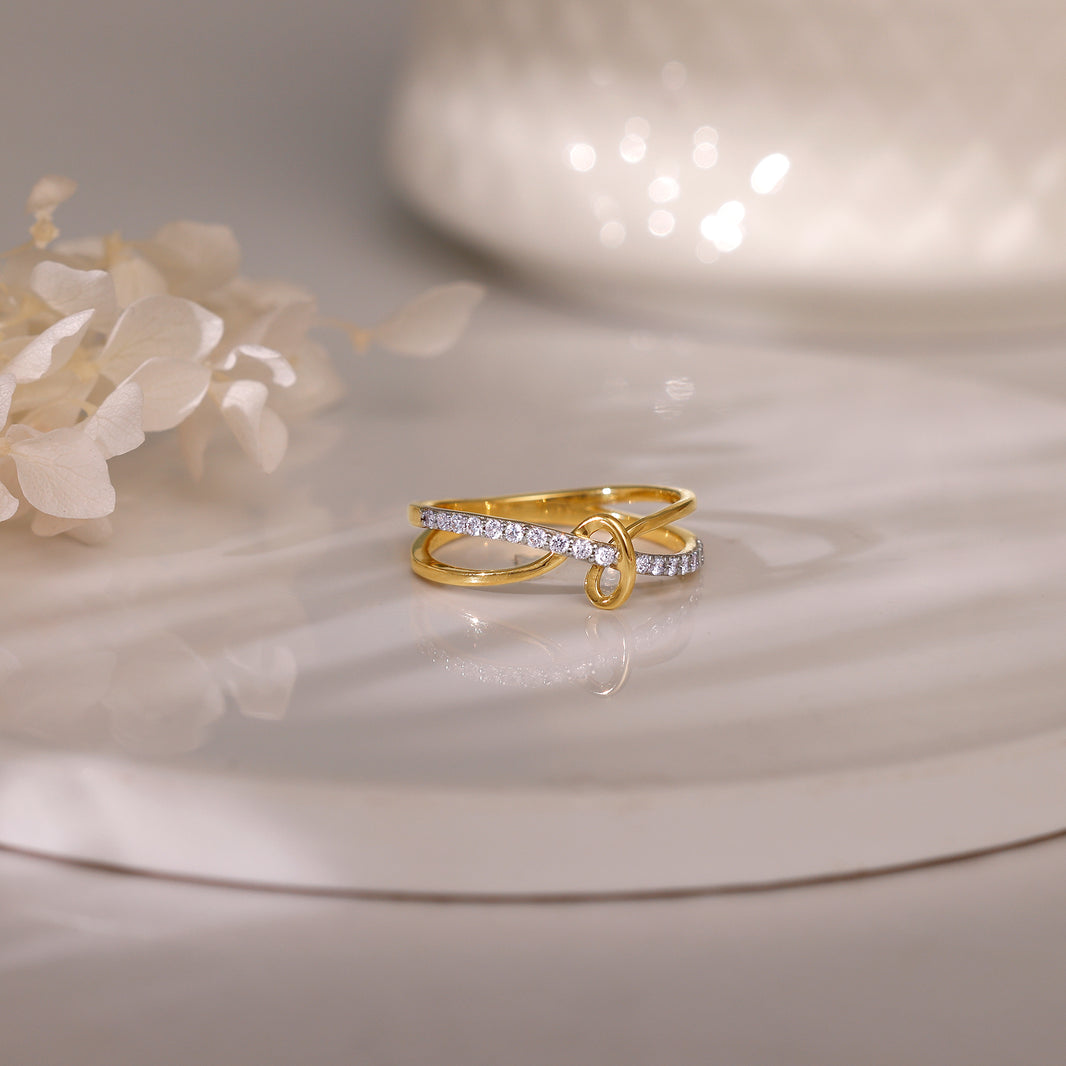 Gold Promise Rings with Lab Grown Diamonds – Heer by GIVA