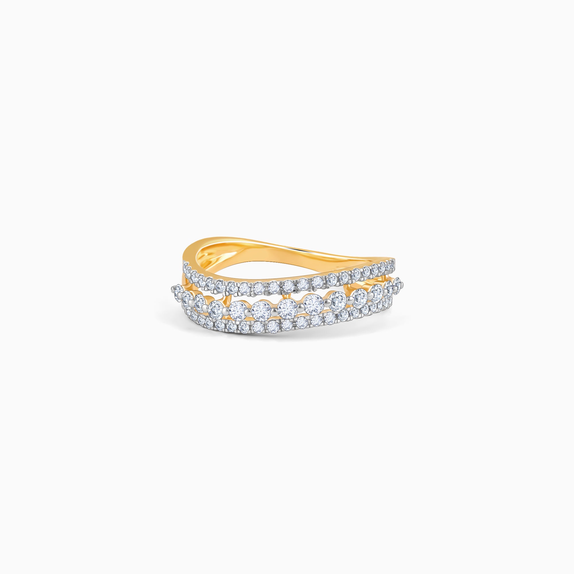 Gold Radiant Unity Diamond Ring – GIVA Jewellery