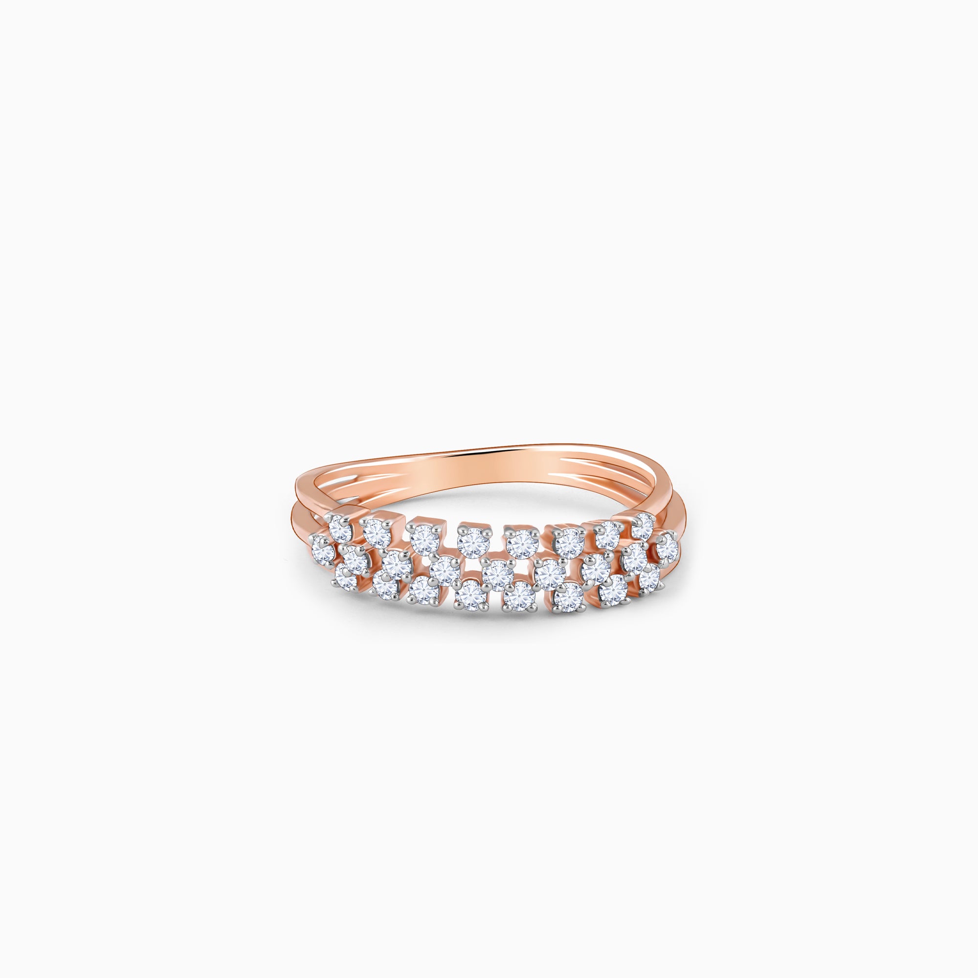 Rose Gold Ivory Radiance Diamond Ring – Heer by GIVA