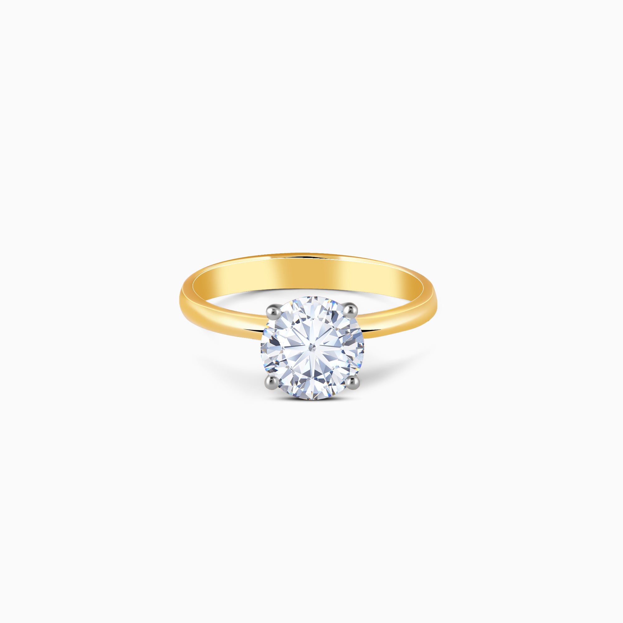 Gold Mystic Aura Solitaire Diamond Ring – GIVA Jewellery