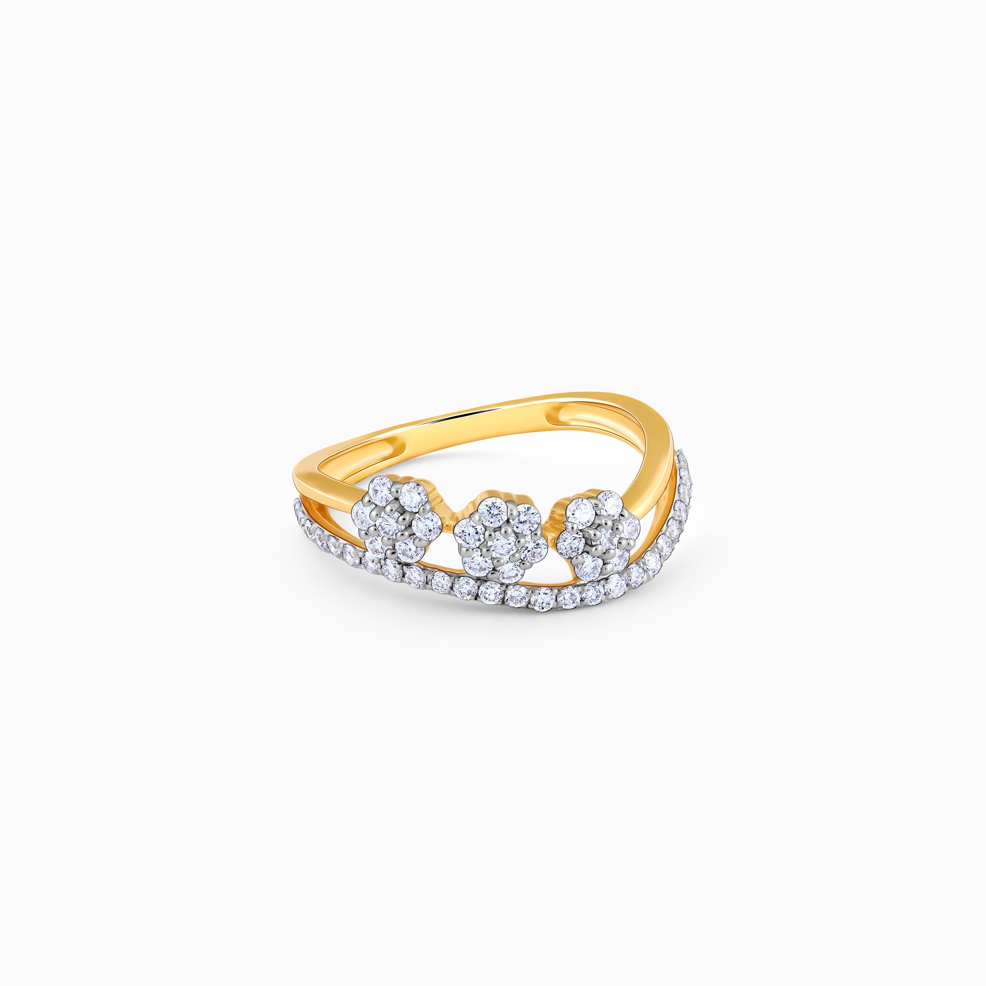 Gold Roseate Dream Diamond Ring – Heer by GIVA
