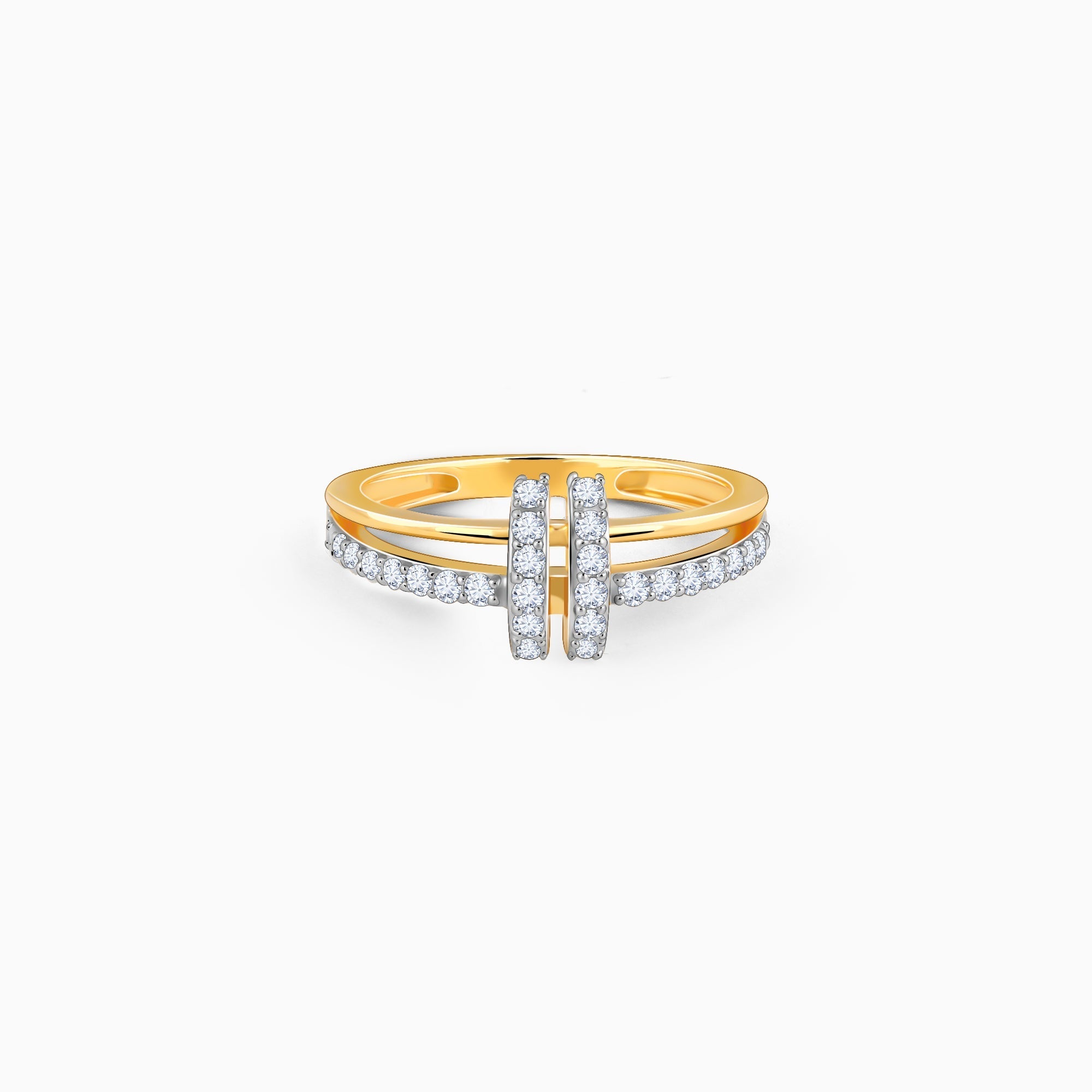 Gold Graciella Diamond Ring – Heer by GIVA