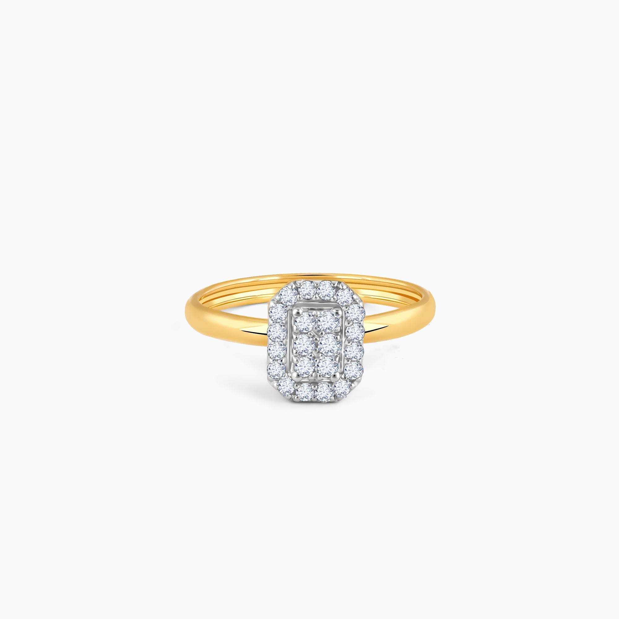 Gold Parlamak Diamond Ring – Heer by GIVA
