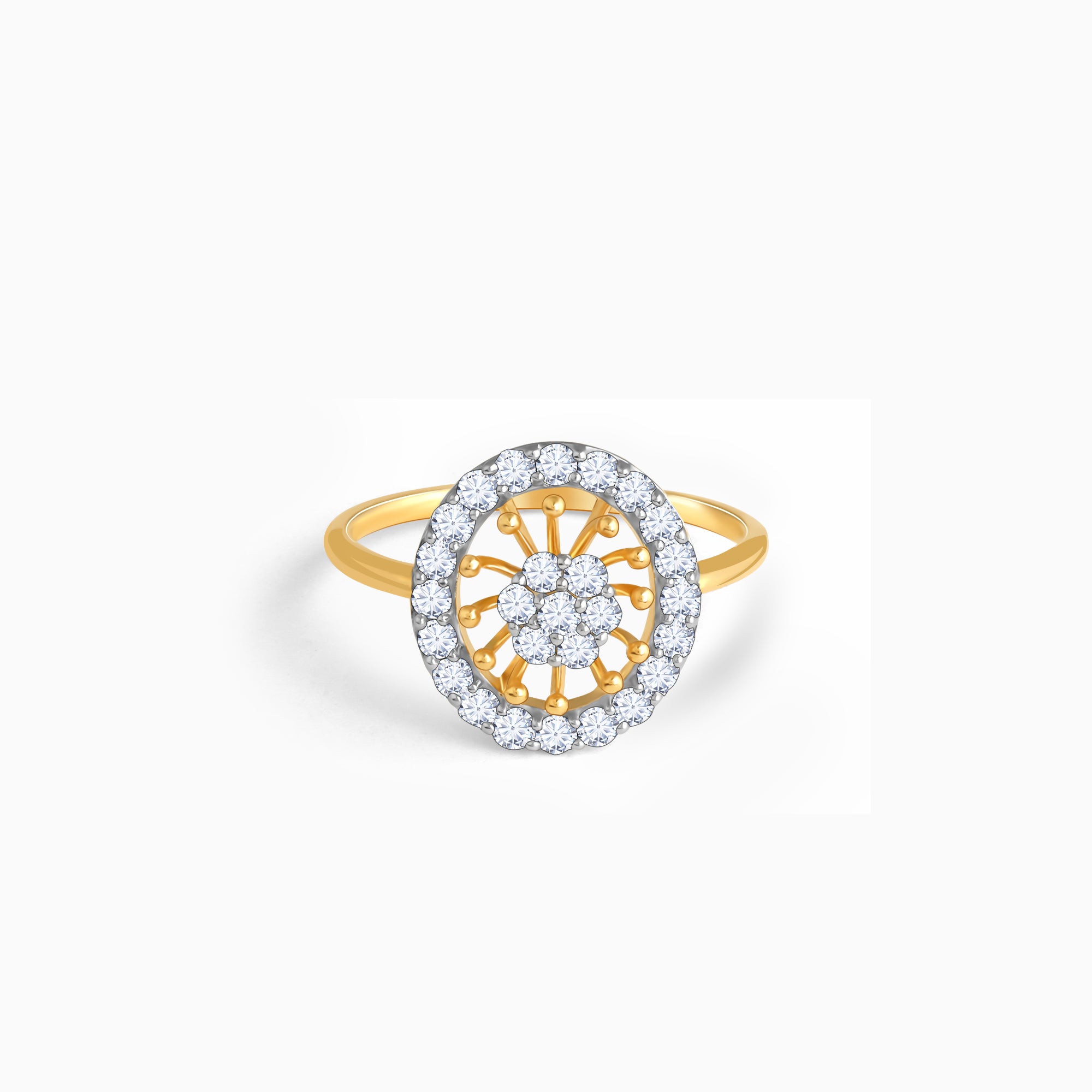 Gold Bloomwheel Diamond Ring | GIVA Jewellery – Heer by GIVA