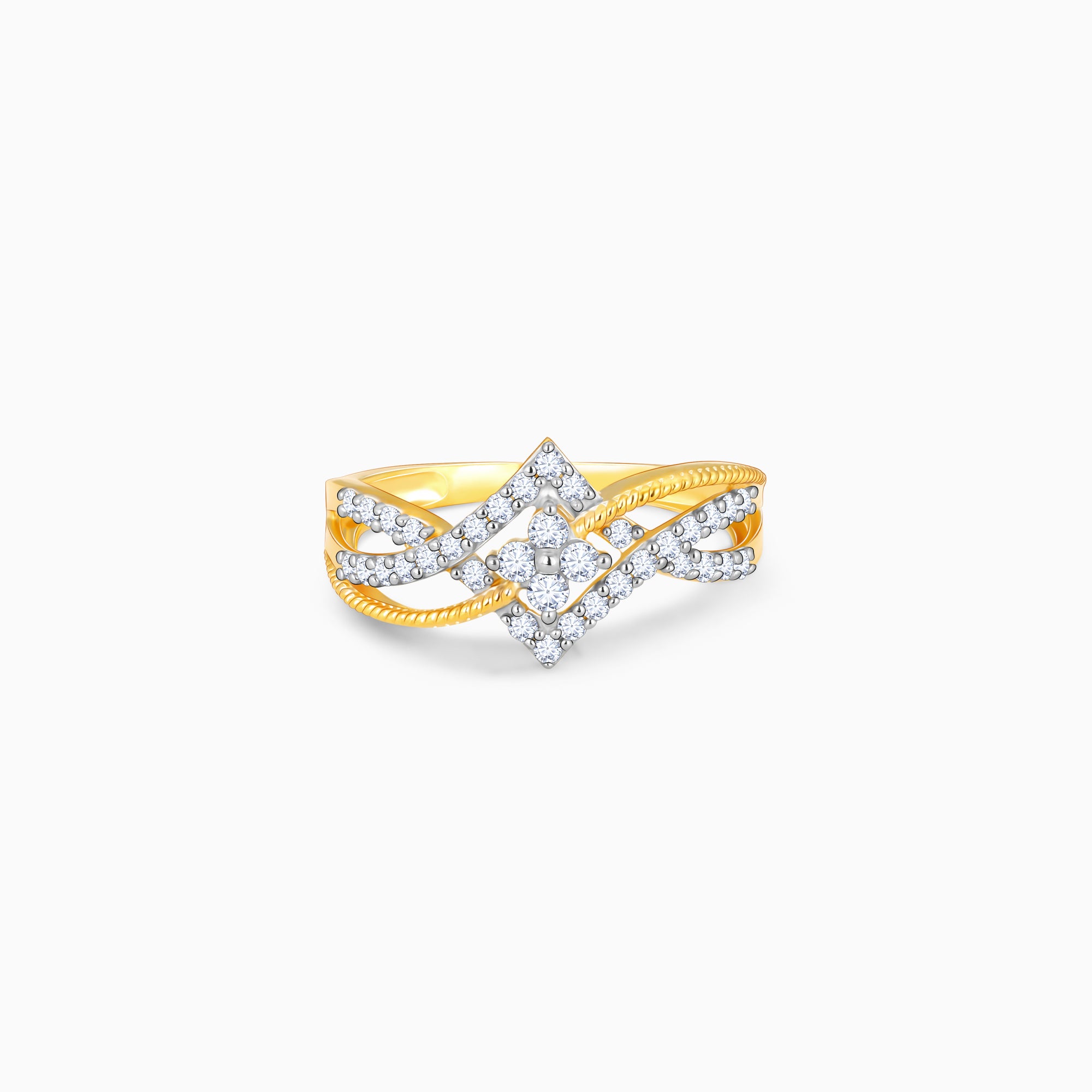 Buy Gold Sparkling Rhapsody Lab Diamond Ring at Best Price – GIVA Jewellery