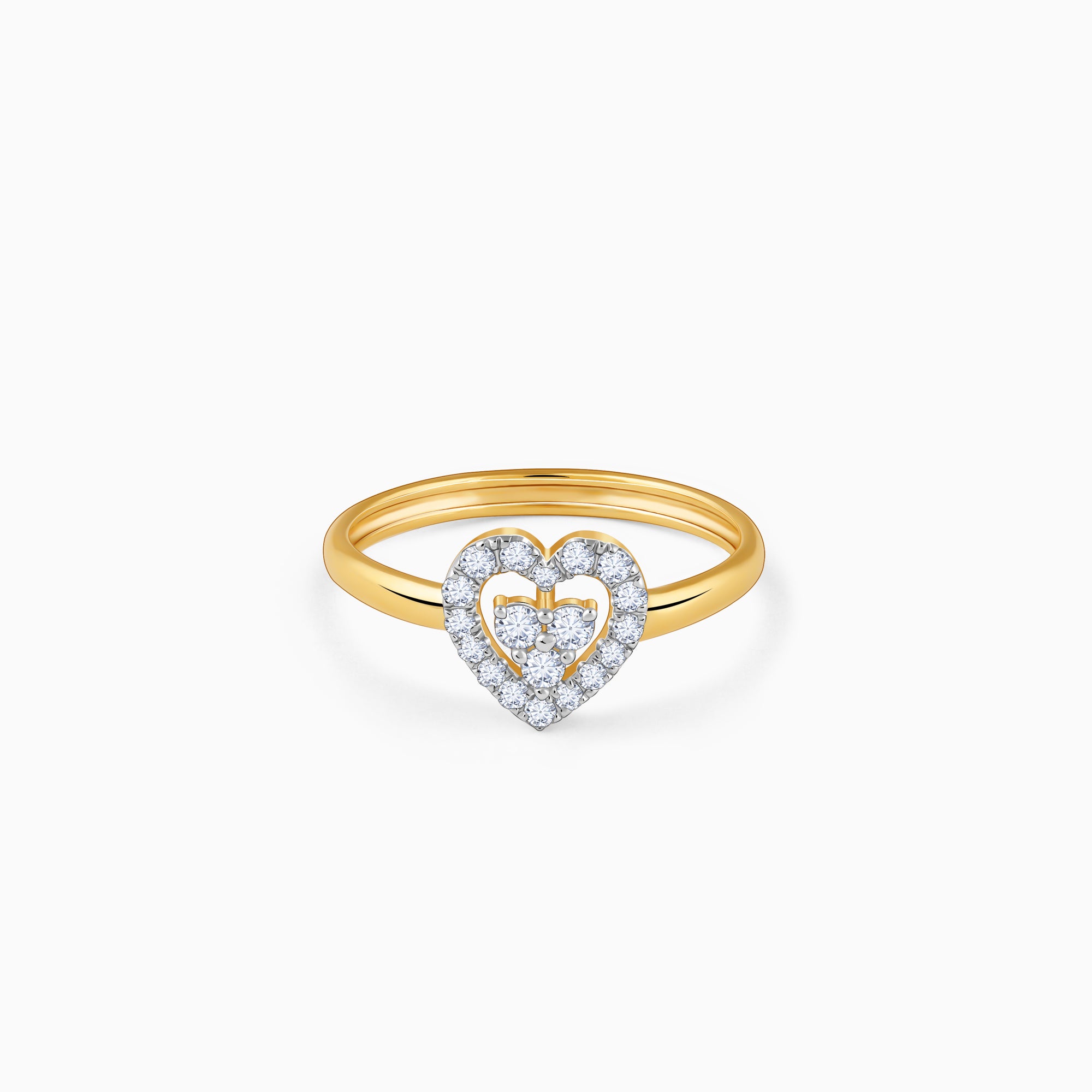 Gold Dil Lab Grown Diamond Ring | GIVA – Heer by GIVA