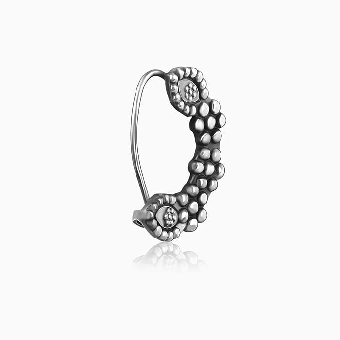 Buy Oxidised Silver Beaded Nose Ring at Best Price – GIVA Jewellery