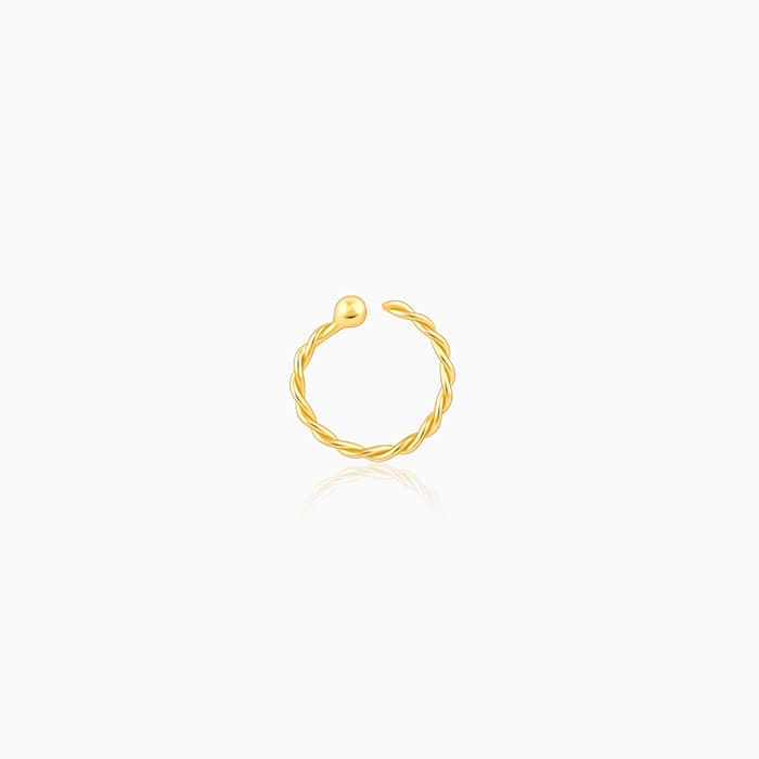 Buy Golden Twisted Nose Ring Online at Best Prices – GIVA Jewellery