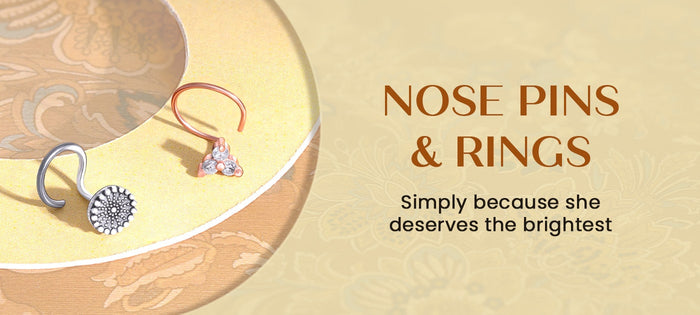 Buy Gold, Silver, and Diamond Nose Pin at Best Price – GIVA Jewellery