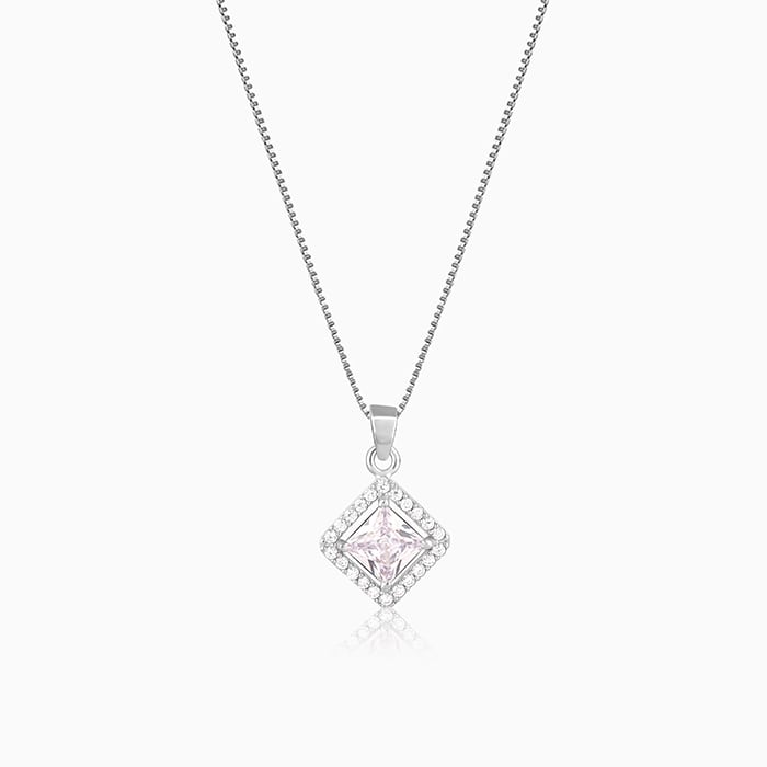 Silver Starlight Sparkle Pendant With Box Chain – GIVA