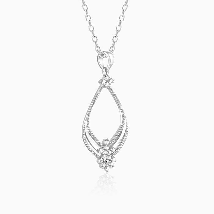 Silver Princess Pendant With Link Chain – GIVA Jewellery