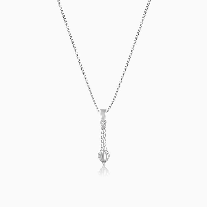 Silver Hanuman Gada Pendant with Box Chain For Men – GIVA Jewellery – GIVA