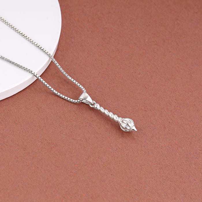 Silver Hanuman Gada Pendant with Box Chain For Men – GIVA Jewellery – GIVA