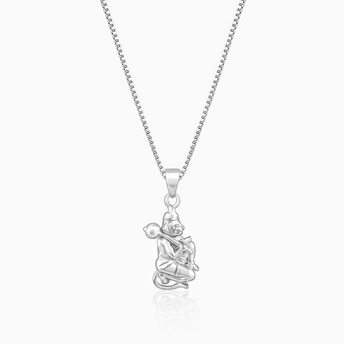 Silver Hanuman Pendant With Box Chain For Him – GIVA Jewellery