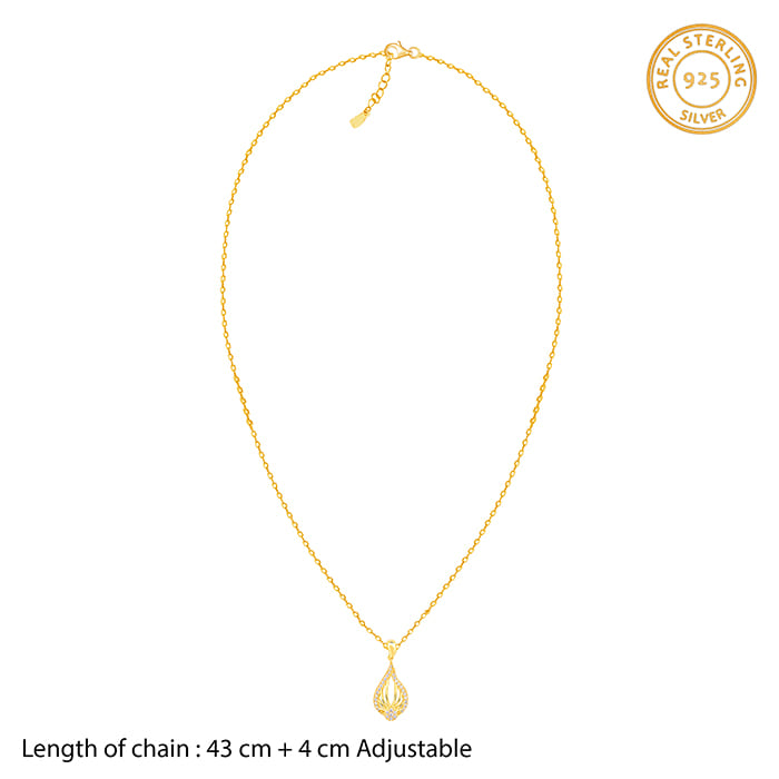 Golden Glint Pendant With Link Chain – GIVA Jewellery