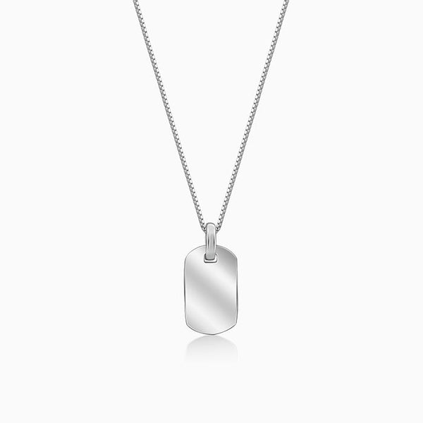 Silver Aegis Amulet Pendant with Box Chain For Him – GIVA