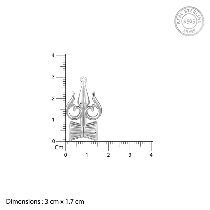 Silver Trishul And Damru Pendant With Box Chain For Him – GIVA Jewellery